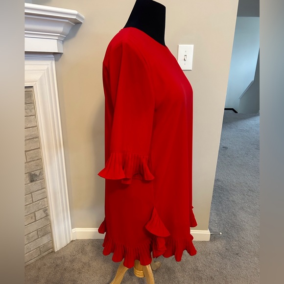 Style We | Dresses | Nwt Style We Ruffled Red Dress | Poshmark